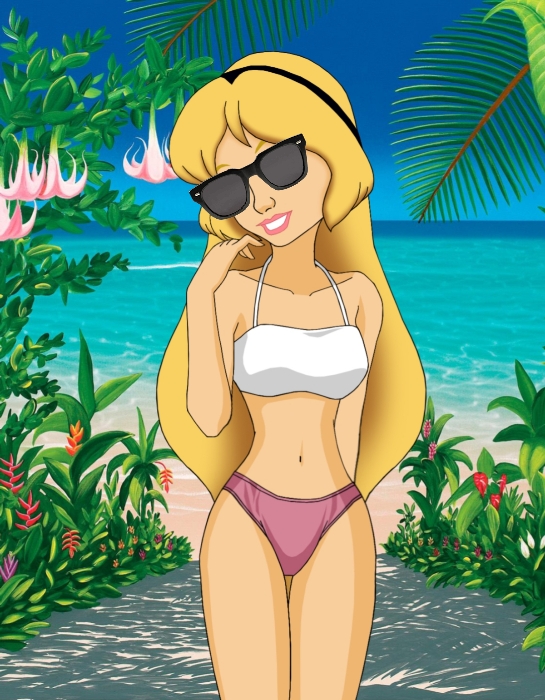 Eilonwy In A Bikini With Sunglasses By Dyneal On Deviantart