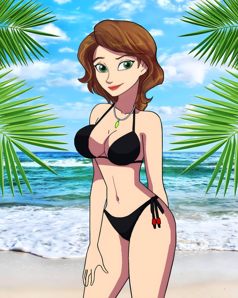 Cass In A Black Bikini By Dyneal On Deviantart