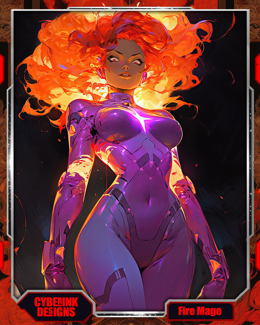 Female Fire Mage By Cyberinkdesigns On Deviantart