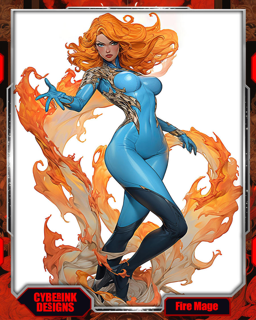 Female Fire Mage By Cyberinkdesigns On Deviantart