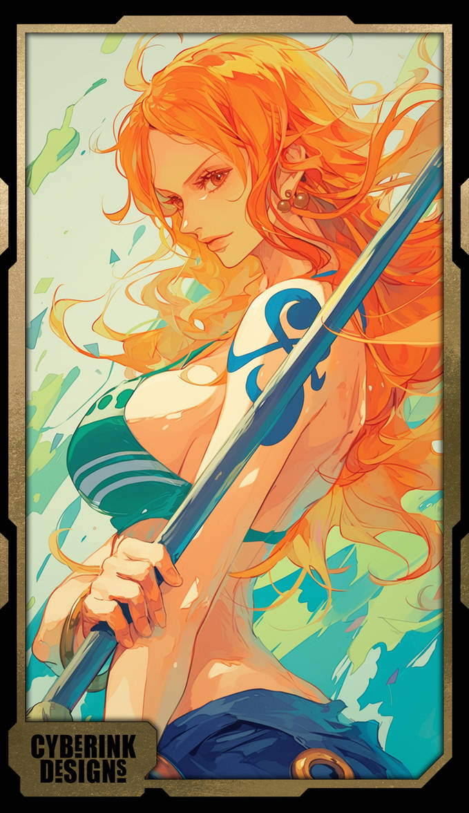 Nami Art Mobile Wallpaper By Cyberinkdesigns On Deviantart