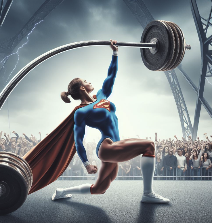 Supergirl Bending Barbell By Jacksteel2020 On Deviantart