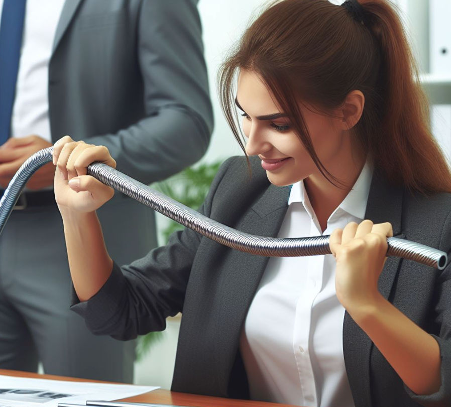 A Woman Bending Steel At Work By Jacksteel2020 On Deviantart