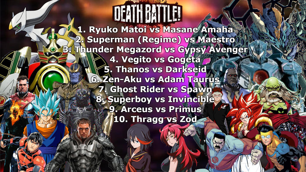 My Top 10 Most Wanted Death Battles by Simbiothero on DeviantArt My Top 10 Most Wanted Death Battles by Simbiothero on DeviantArt