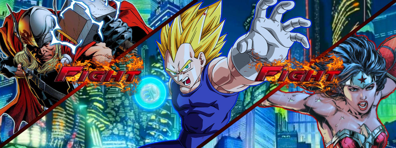 Thor Vs Vegeta Vs Wonder Woman By Simbiothero On Deviantart