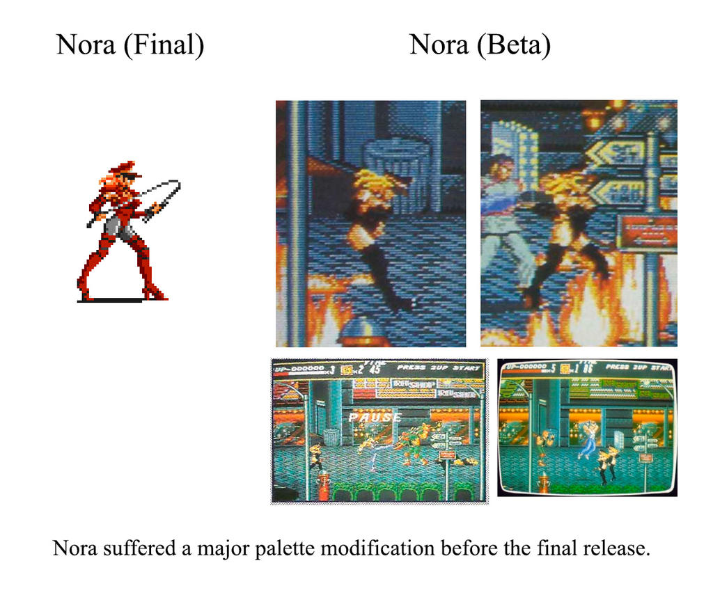 Nora Beta Comparison Streets Of Rage By Hey Mr Dj On Deviantart