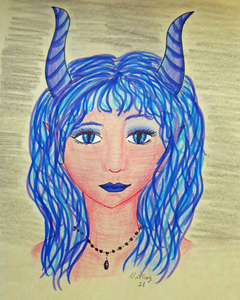 Tiefling Girl By Phenixia On Deviantart