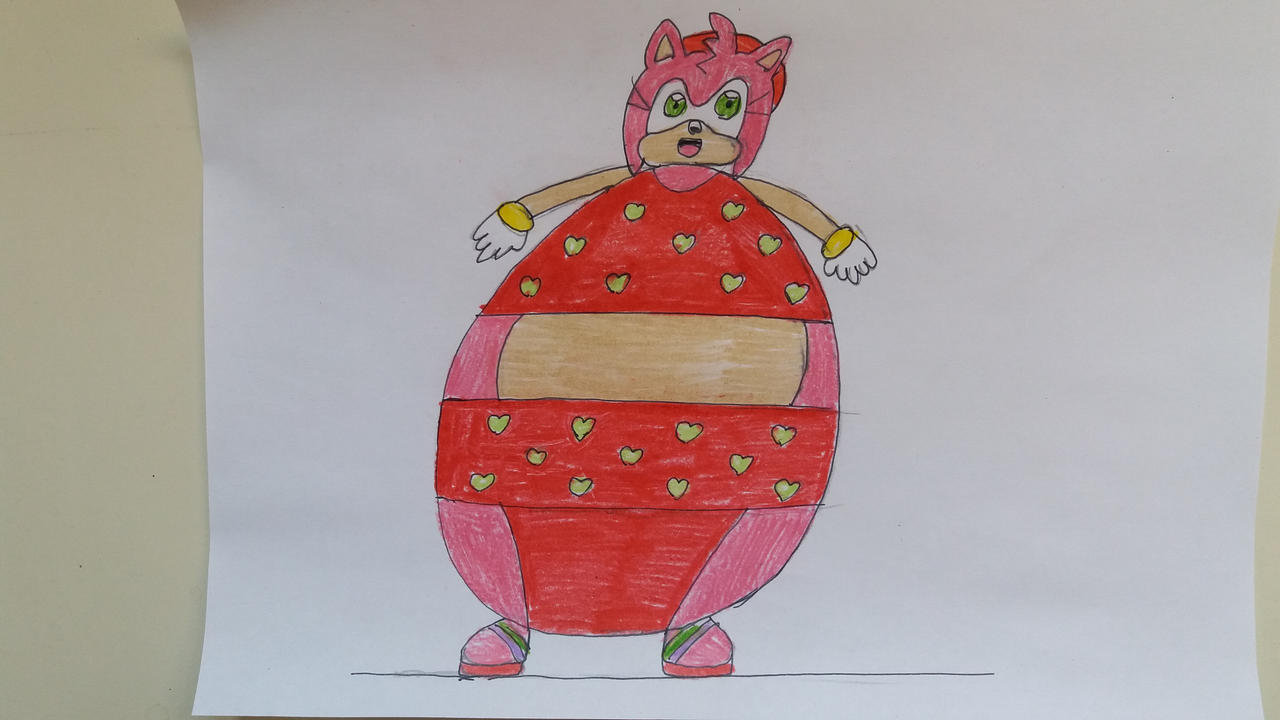 Bloated Amy Rose Swimsuit By 95darts On Deviantart
