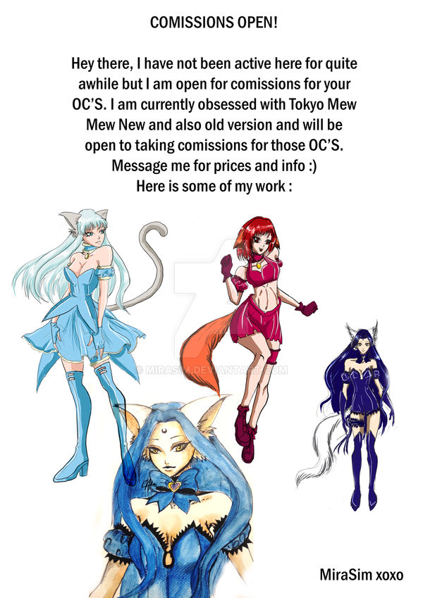 Tokyo Mew Mew Ocs Comissions Open By Mirasim On Deviantart
