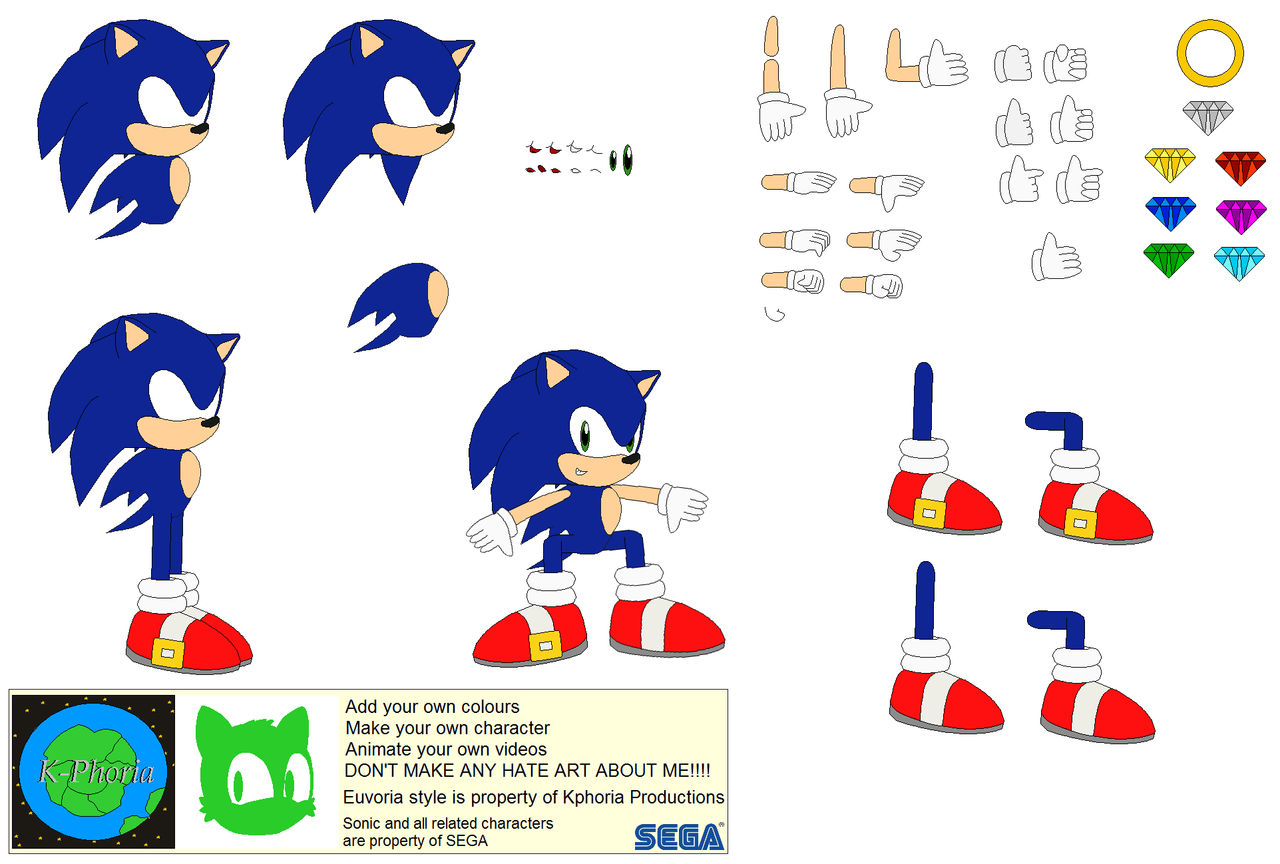 Character Builder Dreamcast Sonic By Aronthewolfo On Deviantart