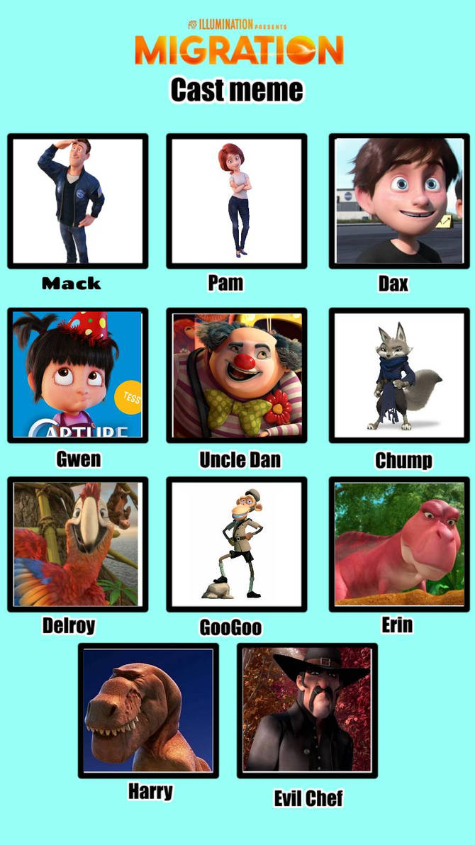 Migration cast meme by T0618751F on DeviantArt Migration cast meme by T0618751F on DeviantArt
