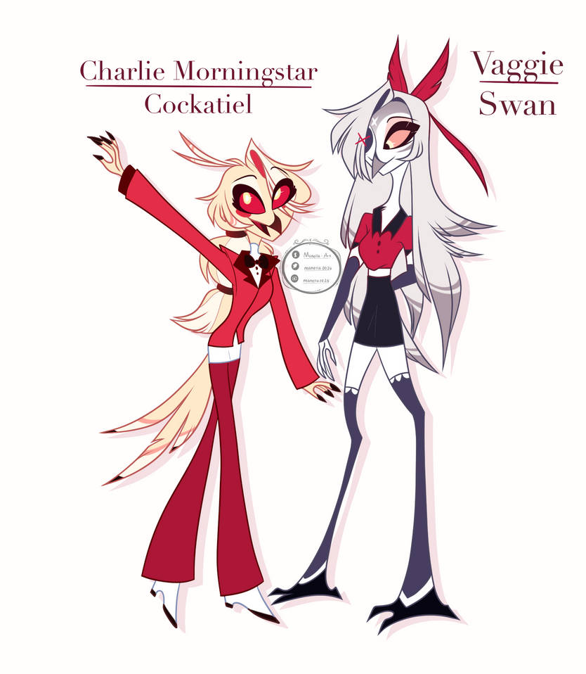 Charlie And Vaggie As Birds By Owlenne On Deviantart