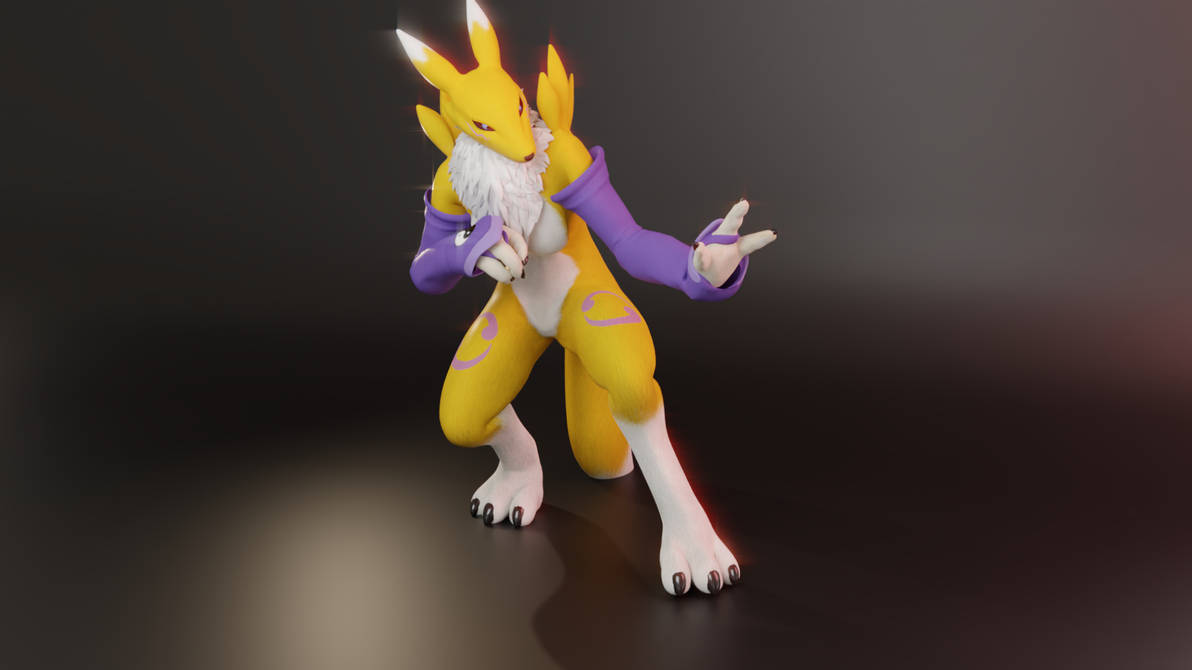 Renamon 3d Model And Rig By Anthromatons On Deviantart