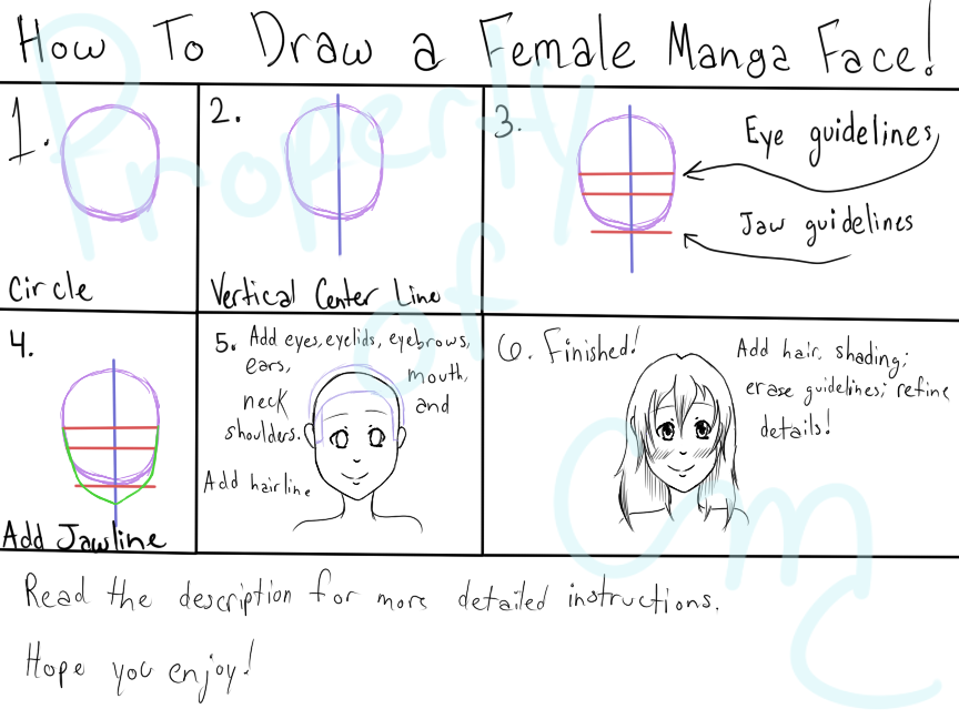 How To Draw Face Manga Howto Techno
