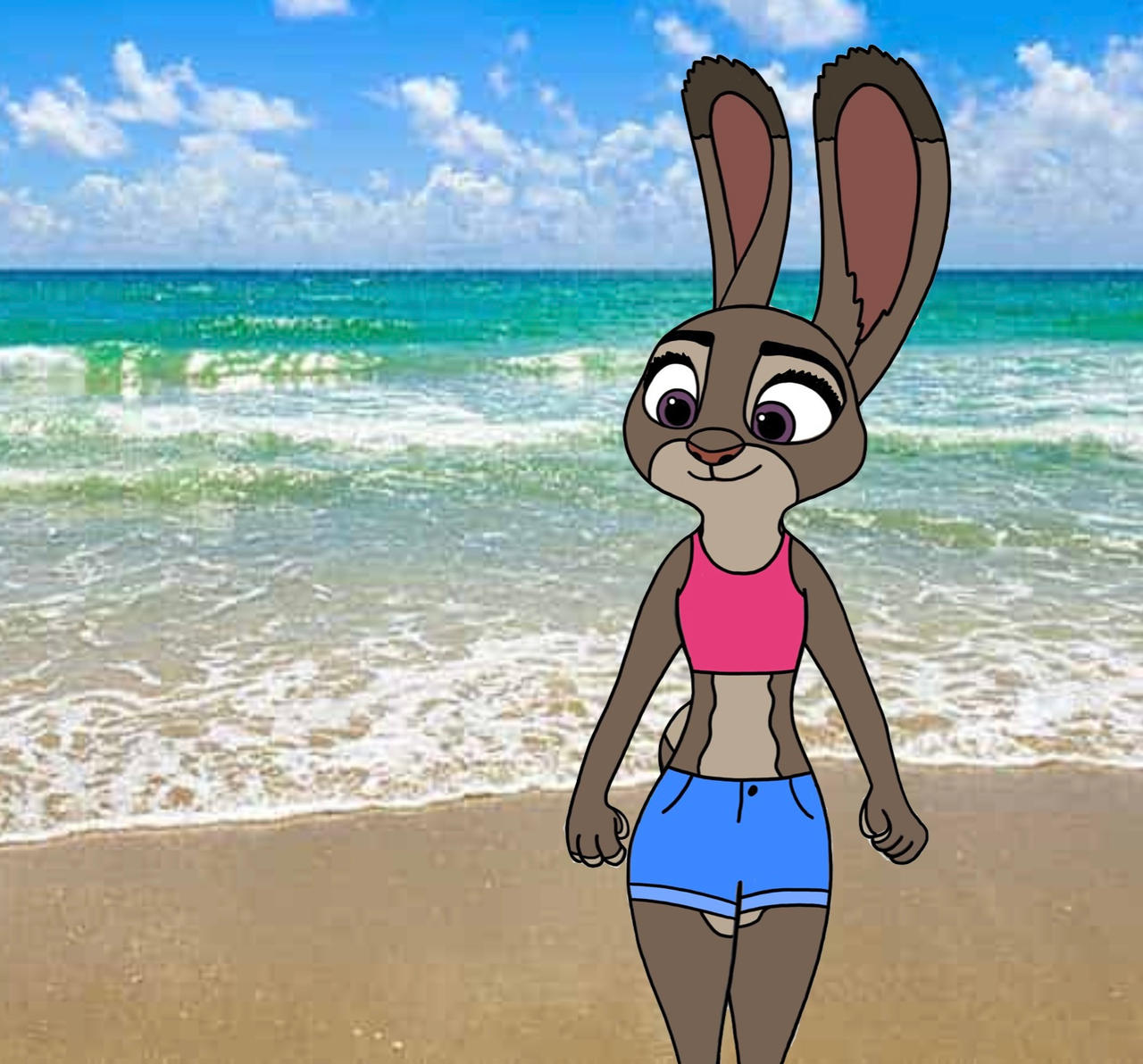 Judy Hopps At The Beach By Spencercicotte On Deviantart
