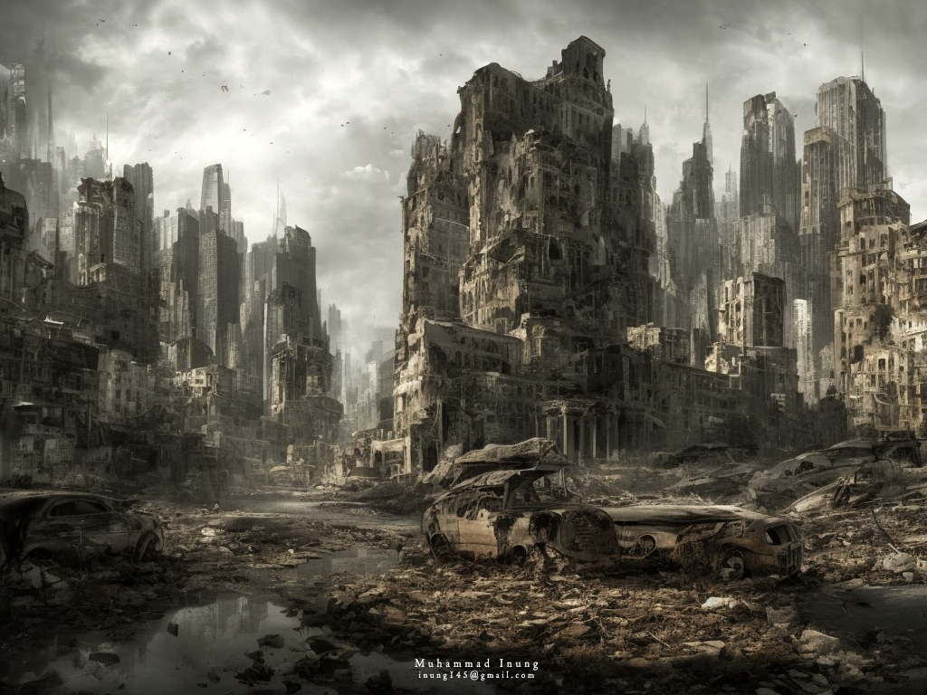 Post Apocalyptic Abandoned City By Inung48 On Deviantart