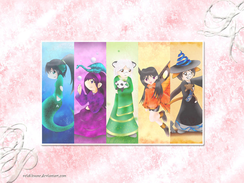 Rainbow sisters +Wallpaper+ by silverei on DeviantArt