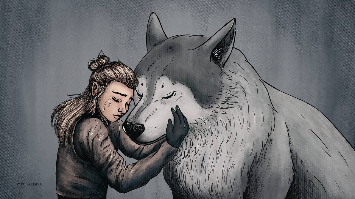 Arya And Nymeria By Yaelpardina On Deviantart