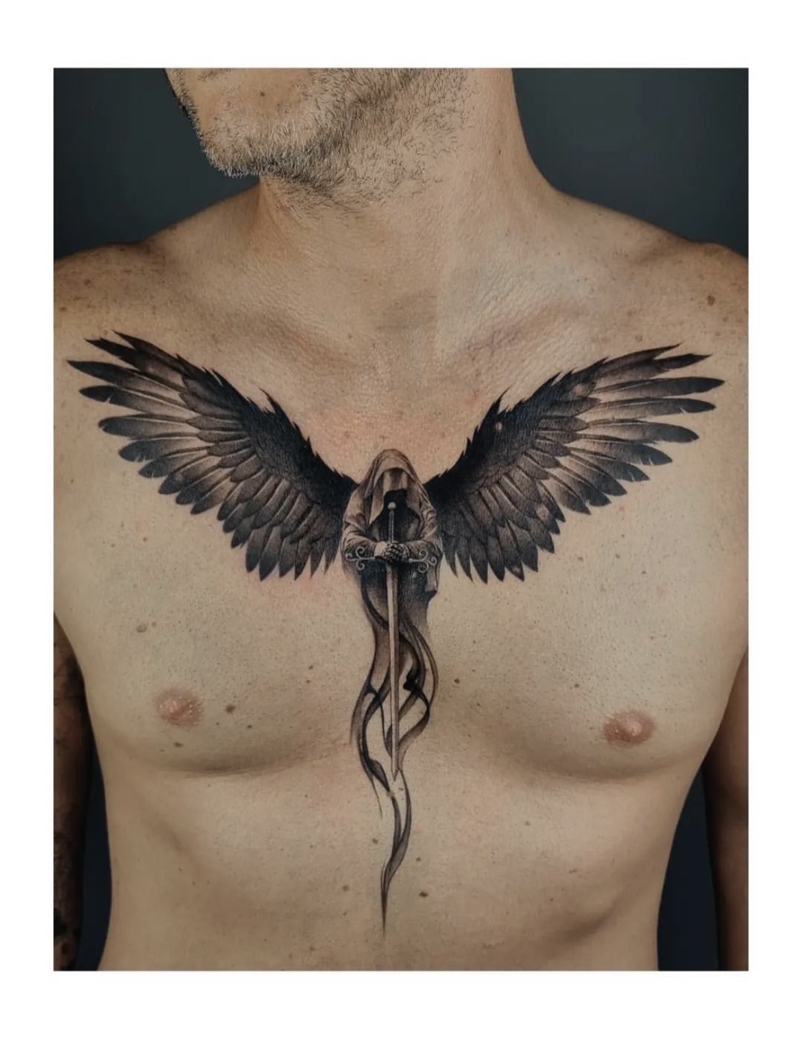 Grim Reaper Chest Tattoo By Nagetrebor On Deviantart