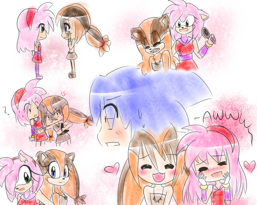 Amy And Sticks By Kazumifox2 On Deviantart