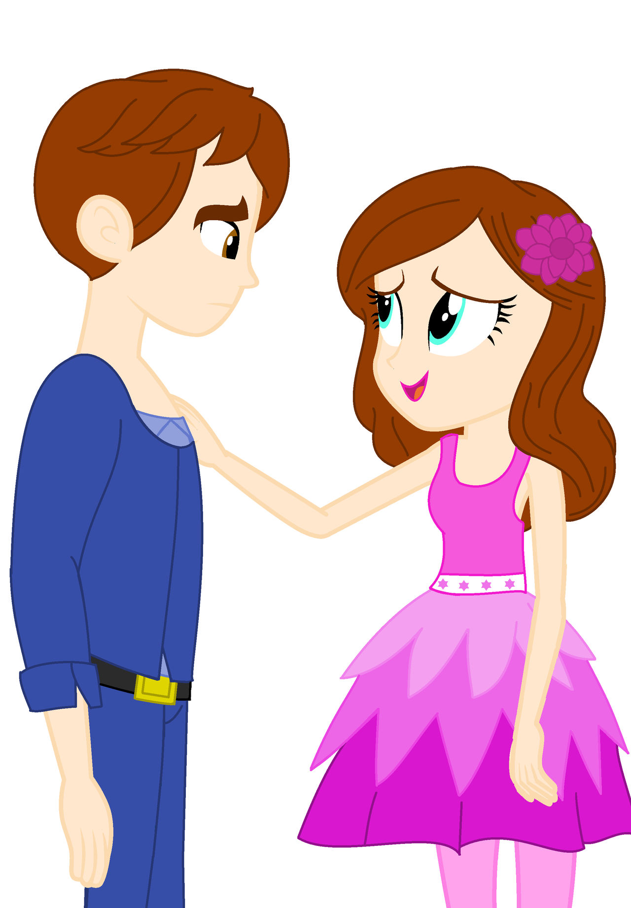 Caitlin Puts Her Hand Onto Bobbys Chest By Caitlinsparkle On Deviantart