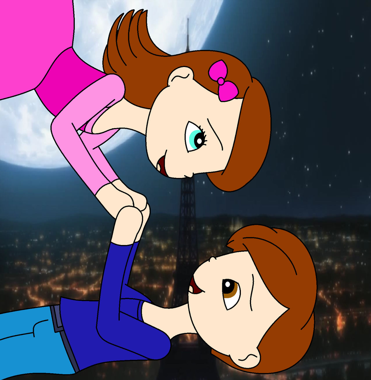 Caitlin Sparkle And Bobby Floating In The Air Bg By Caitlinsparkle On