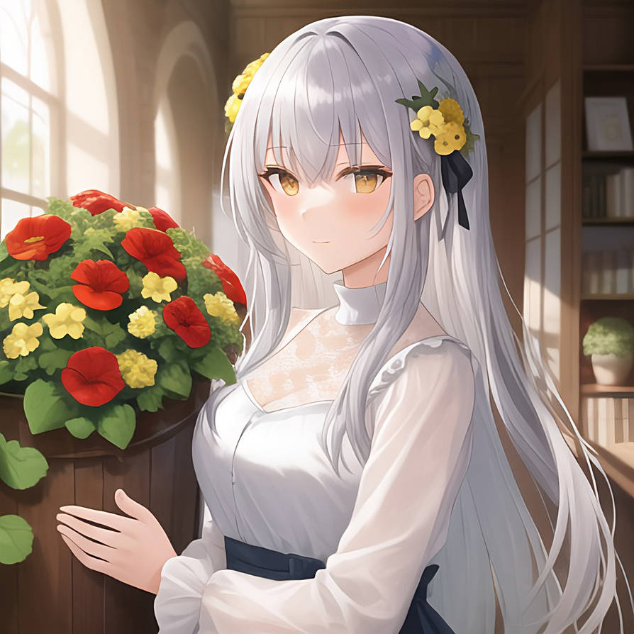 Girl With Silver Hair By Krzychumen On Deviantart