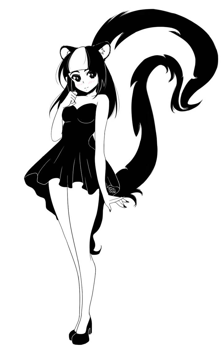 Skunk Girl By Gingersuccubus On Deviantart