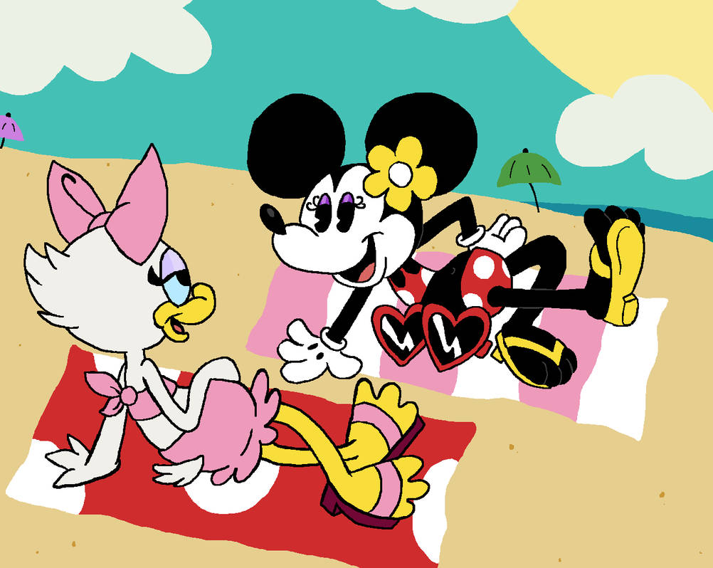 Trade Minnie And Daisy At The Beach By 0scarito On Deviantart