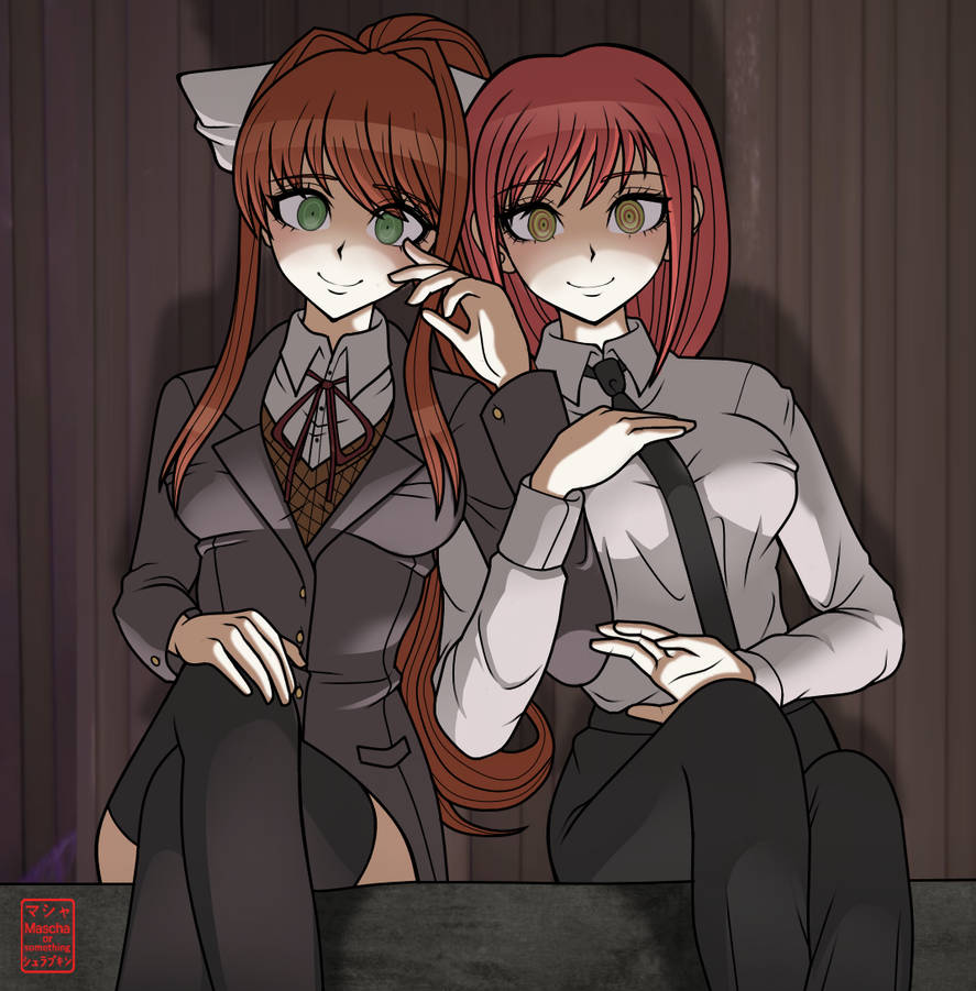 Makima and Monika by MaschaOrSomething on DeviantArt Makima and Monika by MaschaOrSomething on DeviantArt