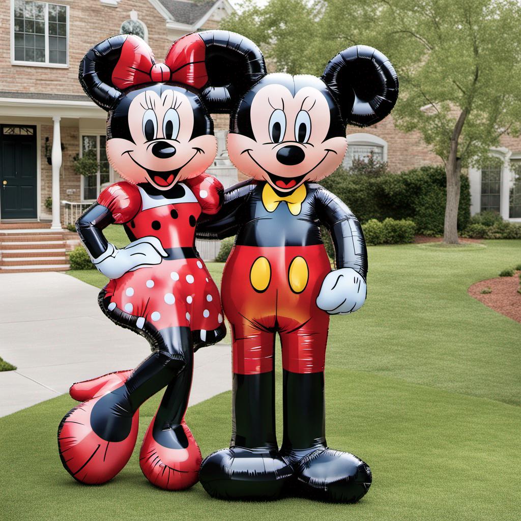 Inflatable Mickey And Minnie Mouse Mylar Dolls By Inflatablelover8462