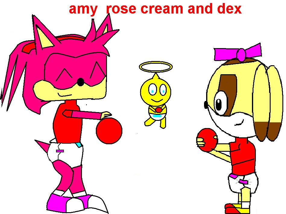 Amy Rose Cream And Dex Playing By Tai345 On Deviantart