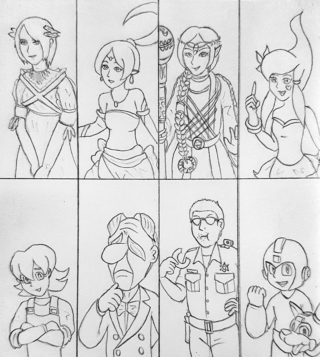 Sketch Additional Sonic Characters Tigerfog 6 By Fereise On Deviantart