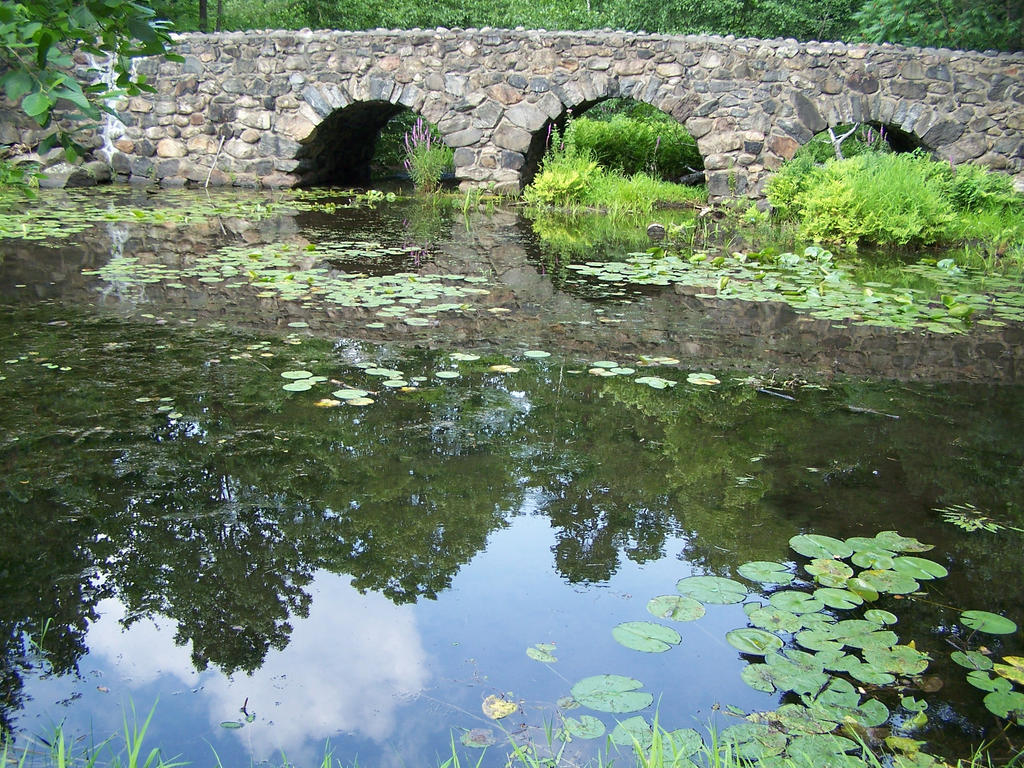 Stone bridge over small pond 2 by Hermit-stock on DeviantArt