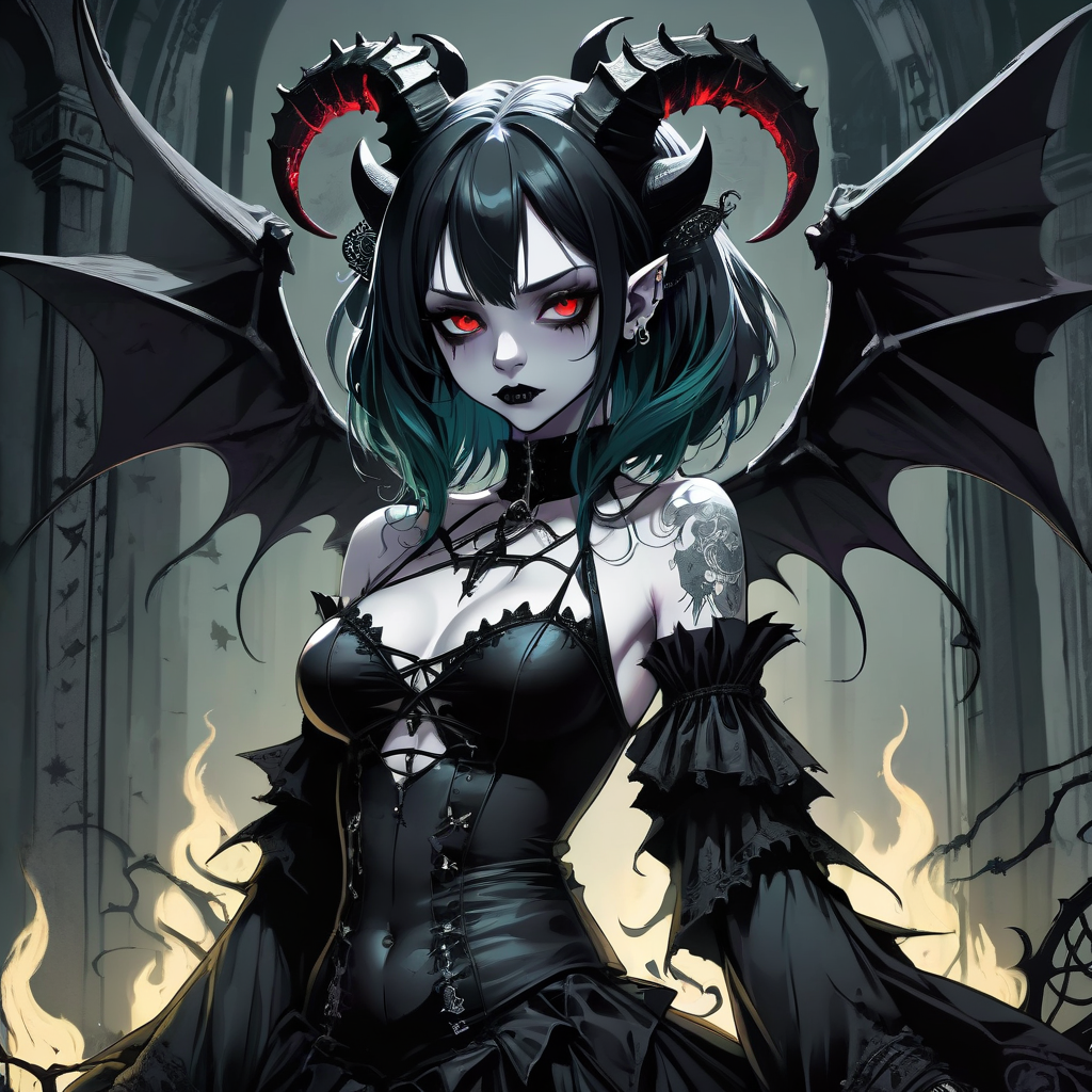 Goth Demon Girl By Hardgrave87 On Deviantart