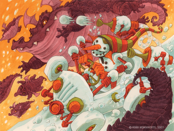 The Great Snowman Race by RobbVision on DeviantArt