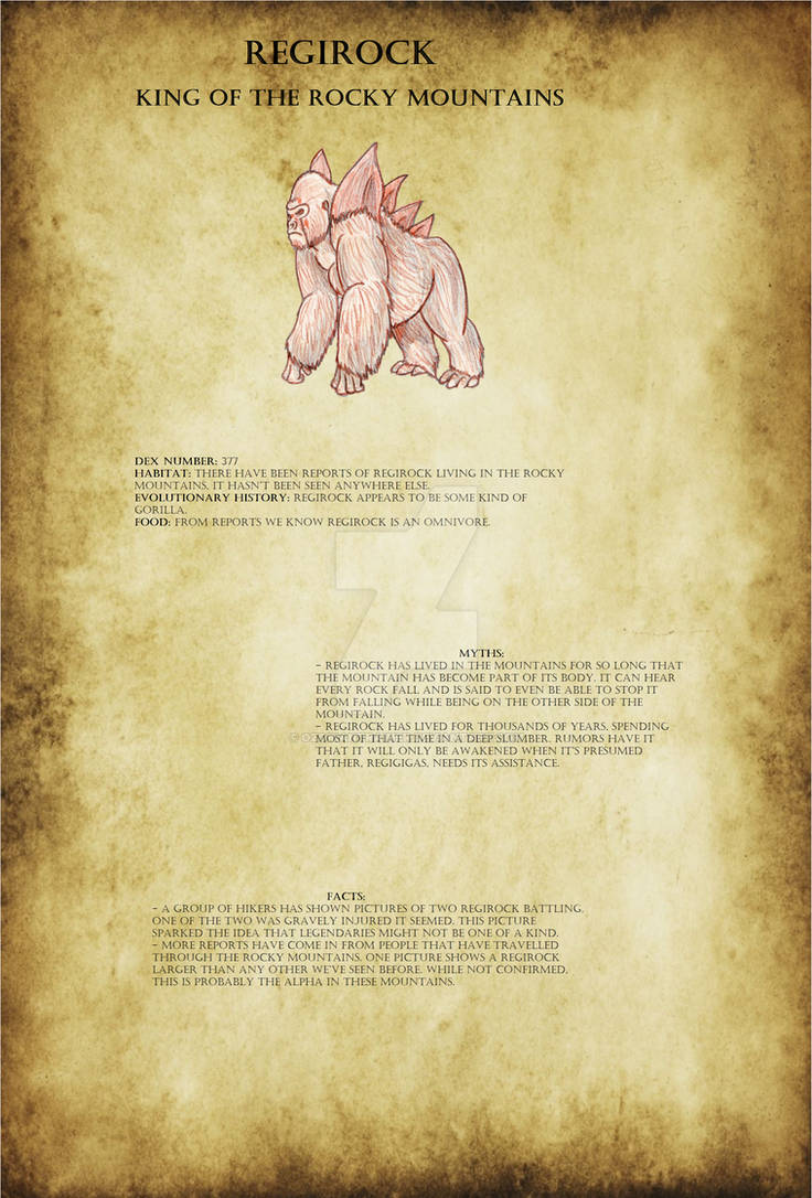 Realistic Pokedex. Special Entry 12 (Entry 377) by OzorianTrainer on ... Realistic Pokedex. Special Entry 12 (Entry 377) by OzorianTrainer on ...