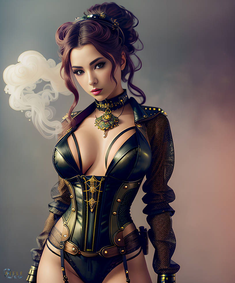 Steampunk Lingerie Model By Aielf On Deviantart