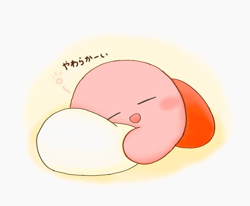 Kirby Sleeping On A Cushion By Esusansan On Deviantart