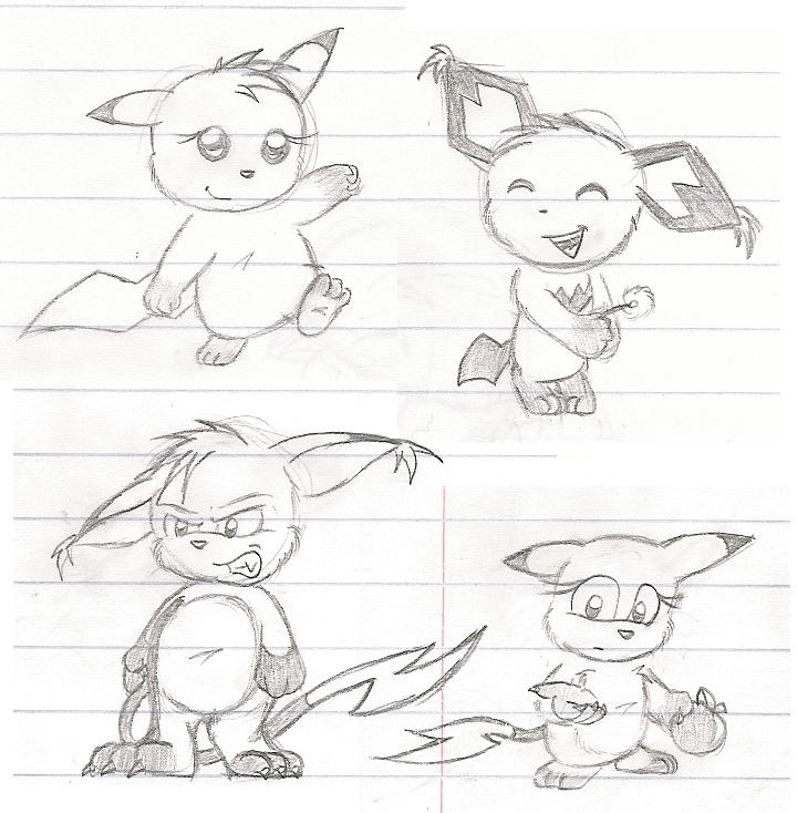 Pokemon Sketches By Kat Thefox On Deviantart
