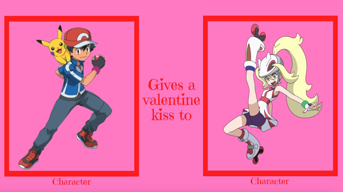 Ash Ketchum Gives A Valentine Kiss To Korrina By Darth19 On Deviantart