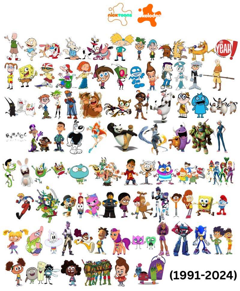 Nicktoons: All List Characters in (1991-2024) by Irmarayoyo on DeviantArt Nicktoons: All List Characters in (1991-2024) by Irmarayoyo on DeviantArt