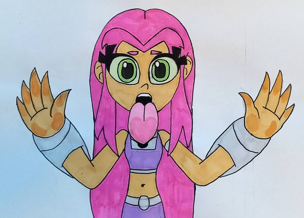 Ttg Starfire Licking The Screen Pov Request By Efemir41 On Deviantart
