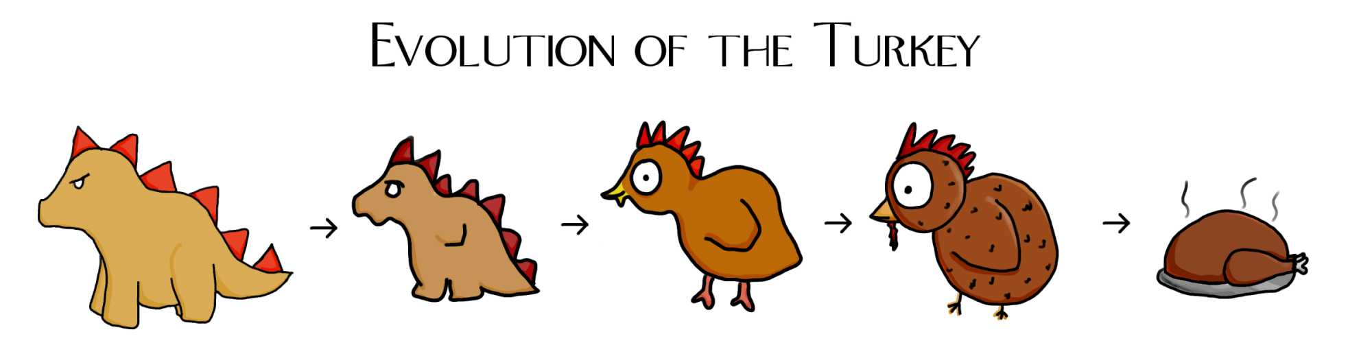 Evolution of the Turkey by popcorn-pops on DeviantArt