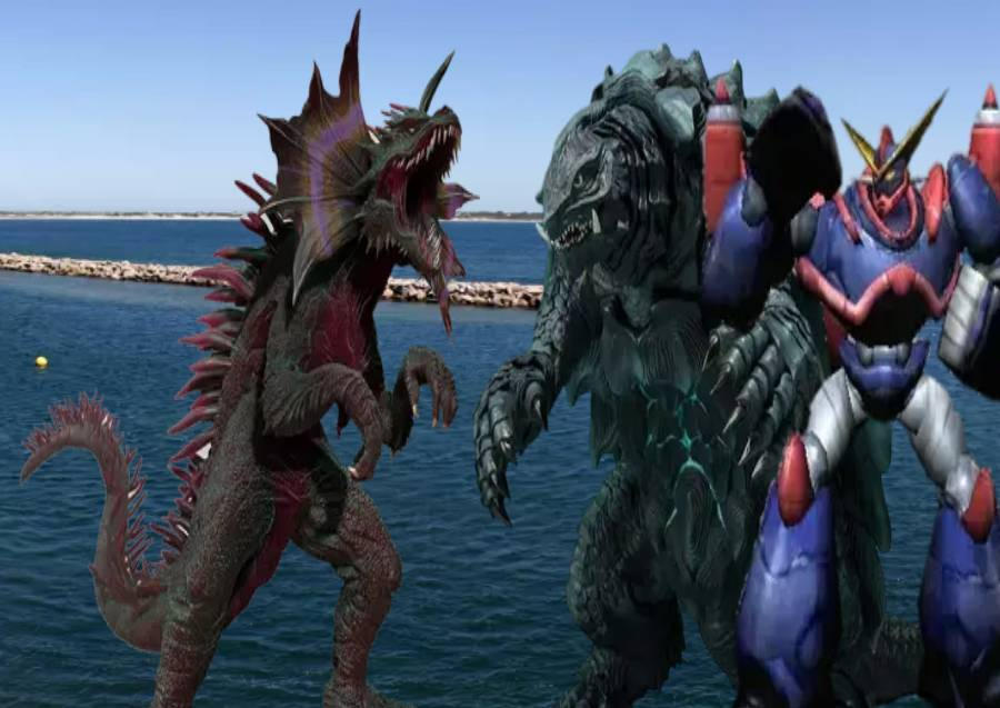 Zedus Vs Gamera And Ultra V By Derkaiser117 On Deviantart