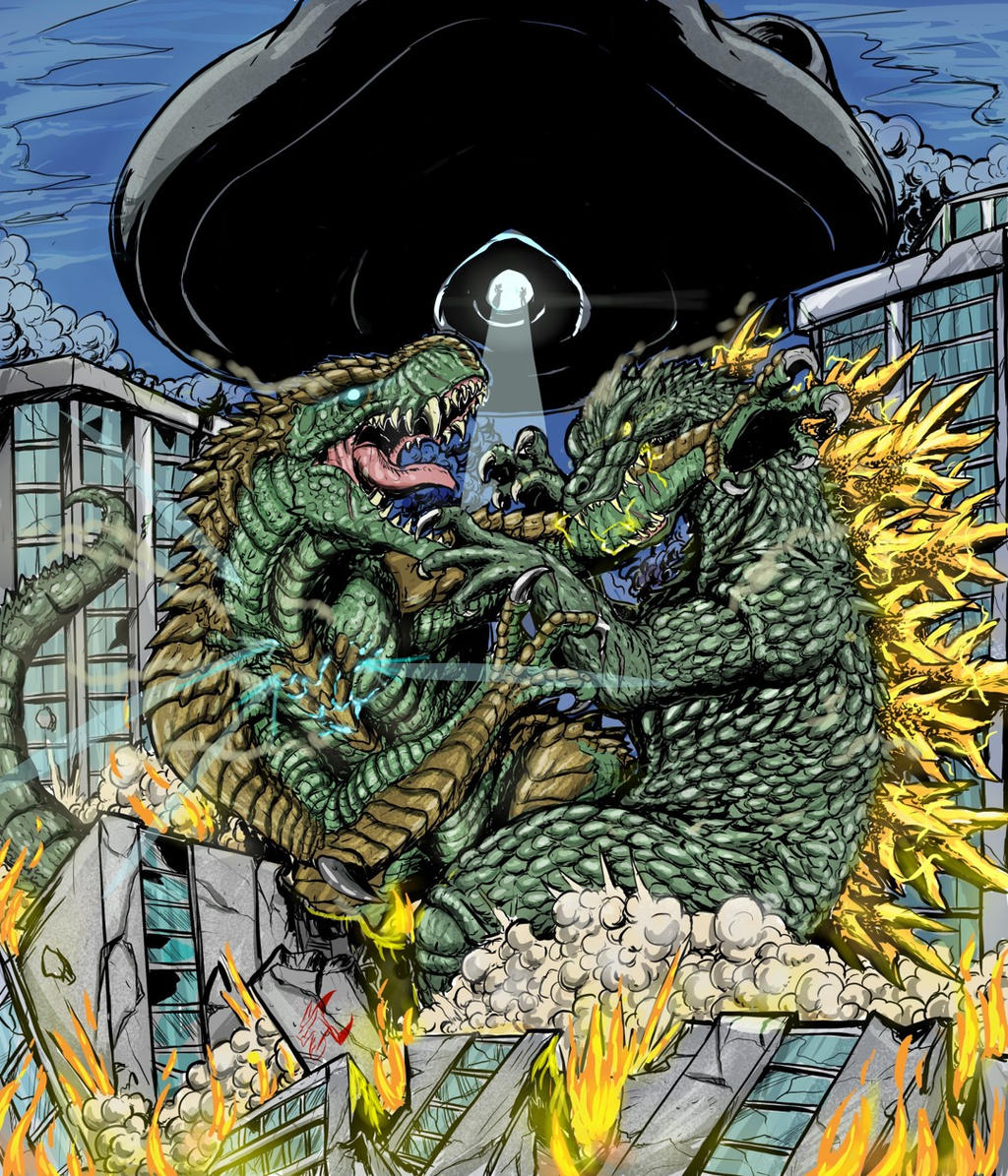 Godzilla V Atomic Rex (chaos) by Gabe-TKE on DeviantArt Godzilla V Atomic Rex (chaos) by Gabe-TKE on DeviantArt