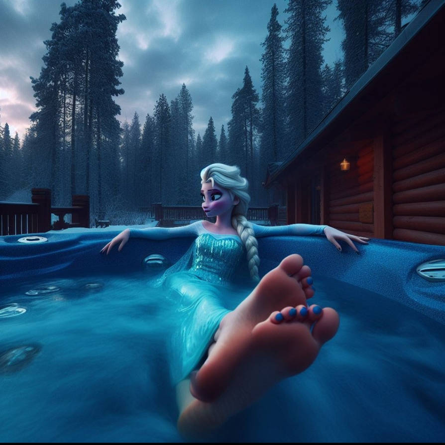 Elsa Barefoot Chilling Ai By Amirrax On Deviantart