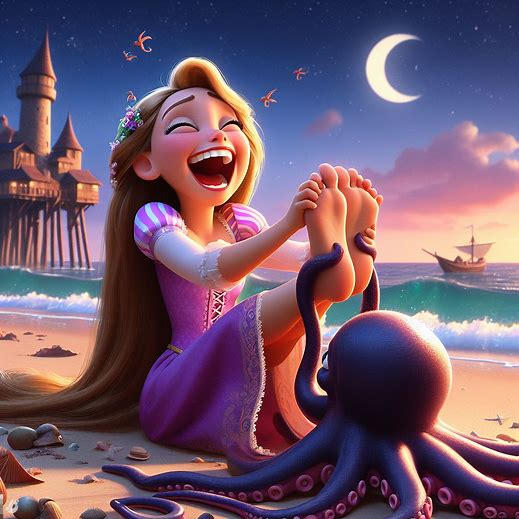 Rapunzel Barefoot And Octopus Tickling Ai By Amirrax On Deviantart