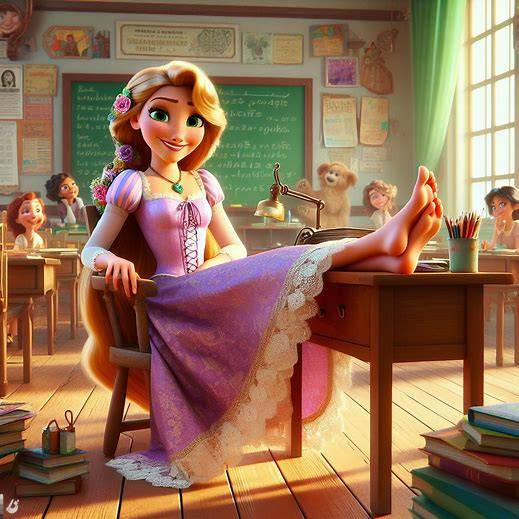 Rapunzel As Barefoot Teacher Ai By Amirrax On Deviantart