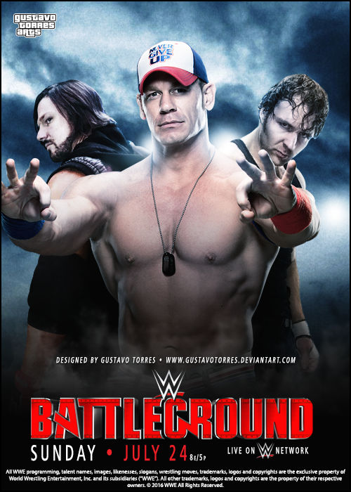 Wwe Battleground 2016 Poster By Gustavotorres On Deviantart